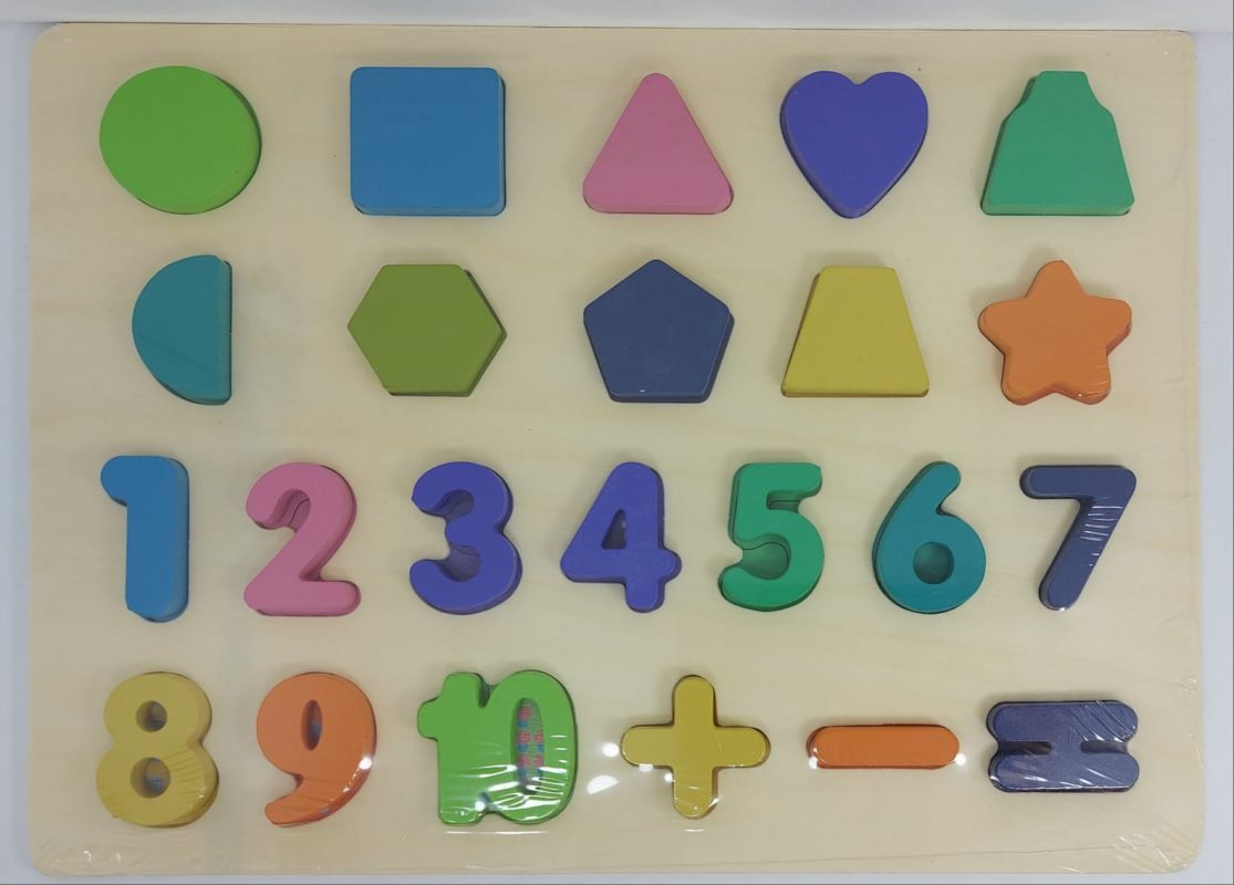 Number & shape puzzle board (1-10) ⋆ BrainySparks