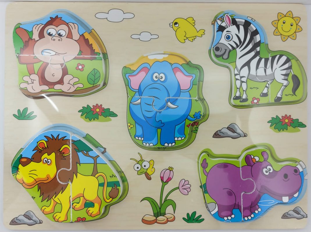 Chunky 2 piece animal puzzle ⋆ BrainySparks