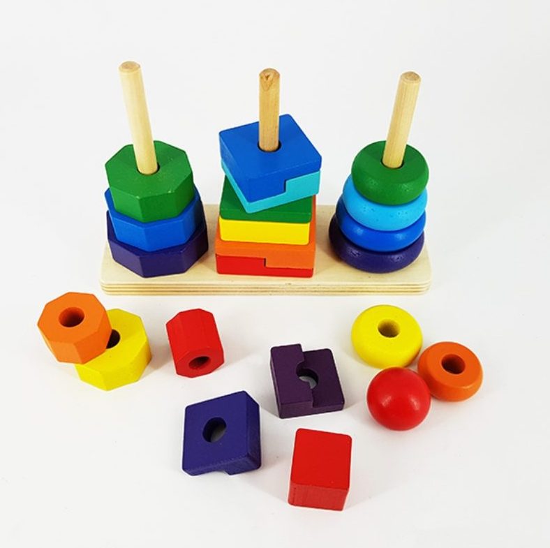 3 Column Shape fitting Tower ⋆ BrainySparks