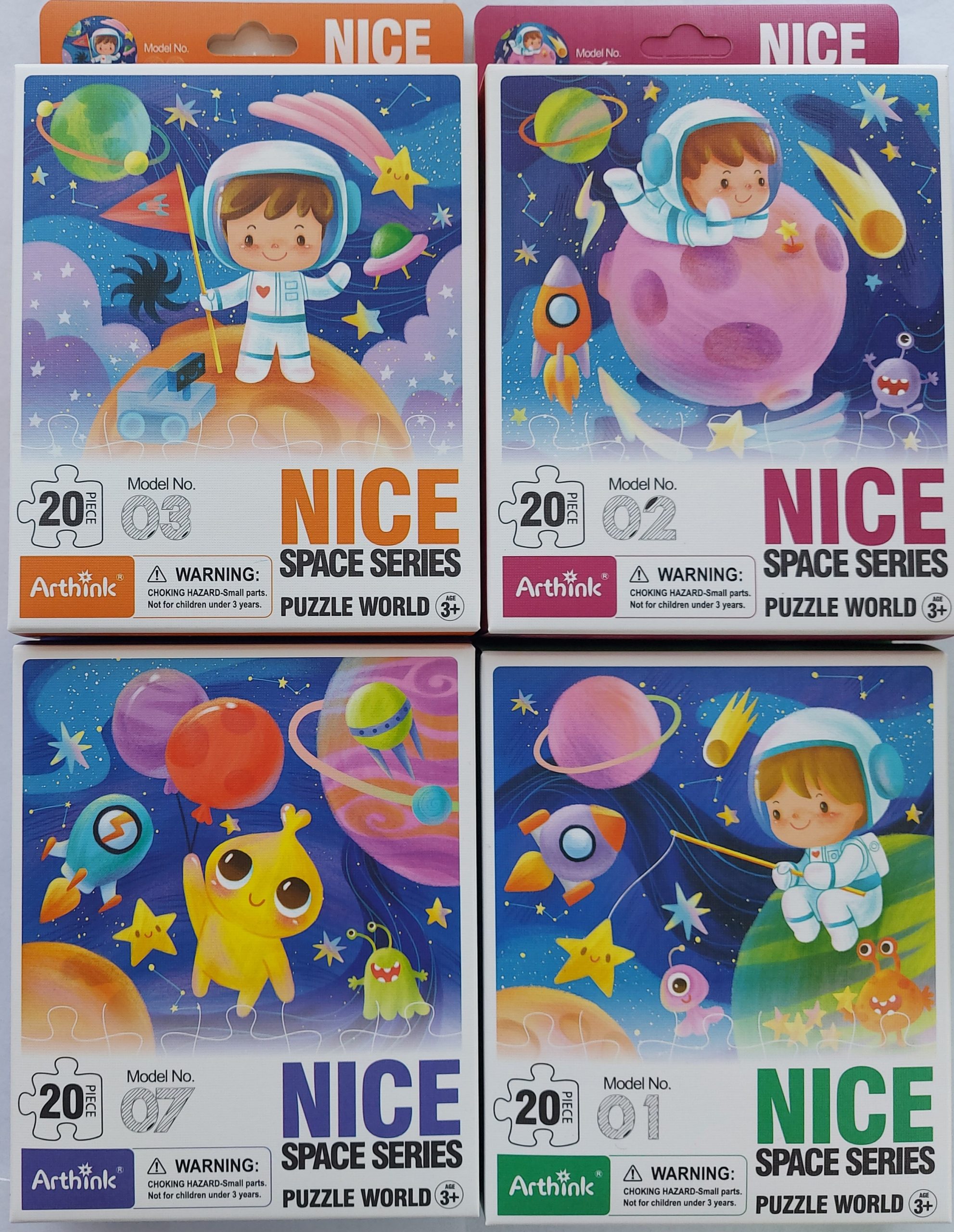 20Pcs-Small Puzzle World-Cute- Space ⋆ BrainySparks