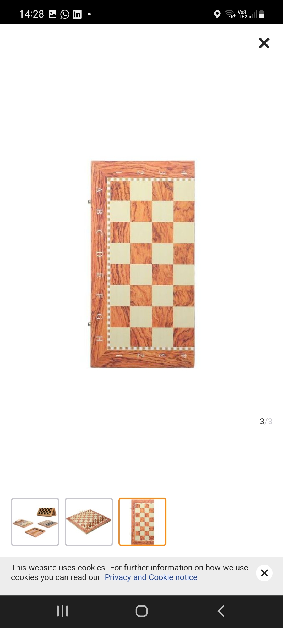 3 in 1 Wooden Foldable Board game -Chess, Draught, Checkers ⋆ BrainySparks