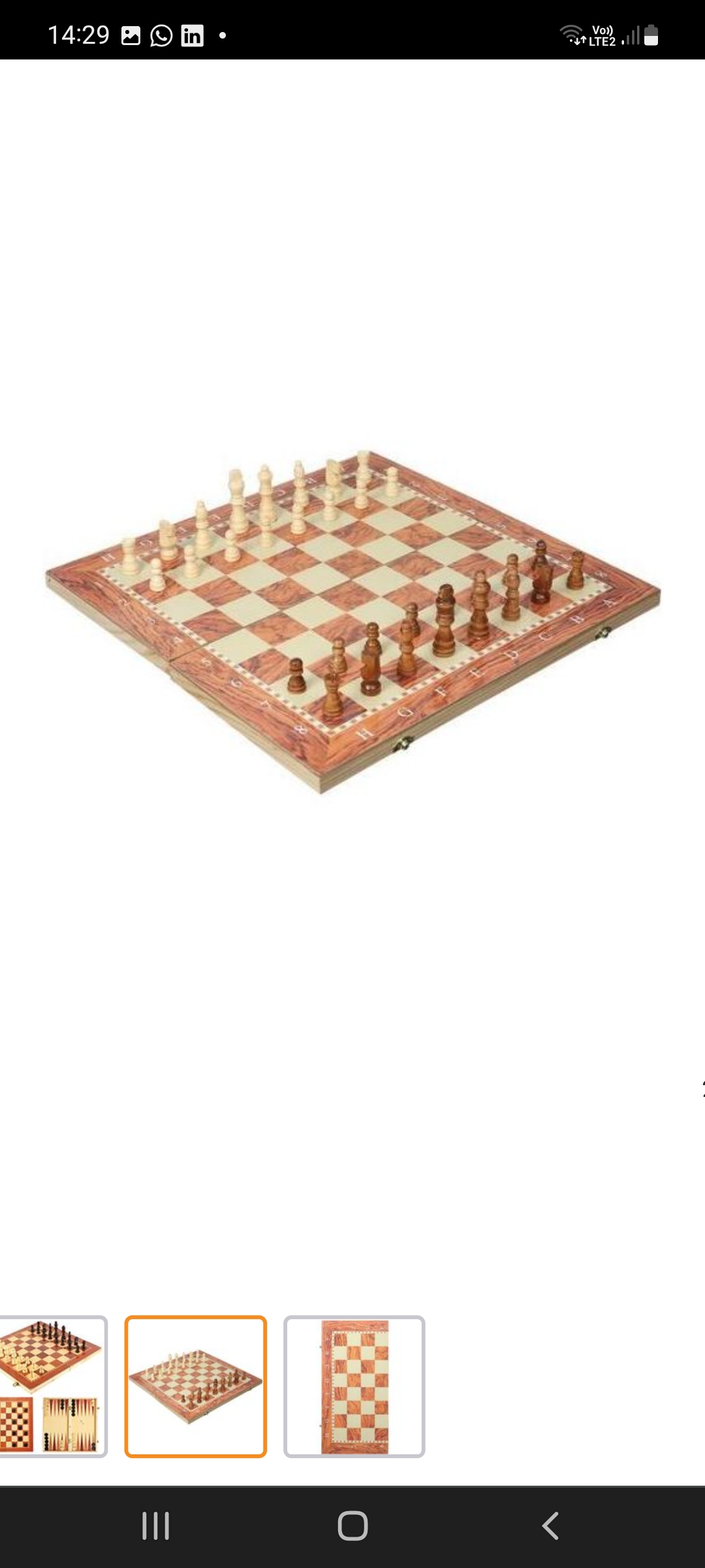 3 in 1 Wooden Foldable Board game -Chess, Draught, Checkers ⋆ BrainySparks