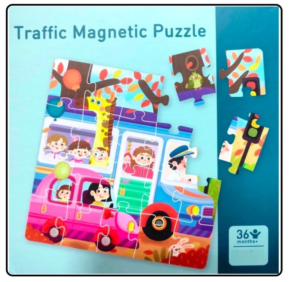 Traffic magnetic 3 in 1 Puzzle ⋆ BrainySparks